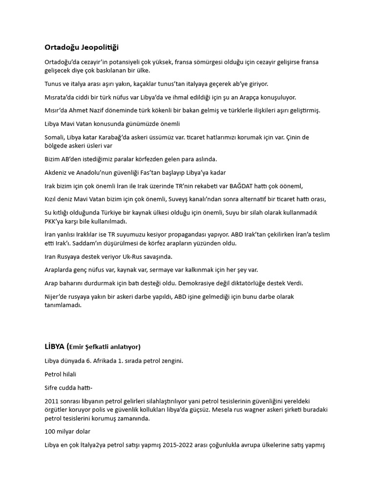 Orsam Notlerı | PDF