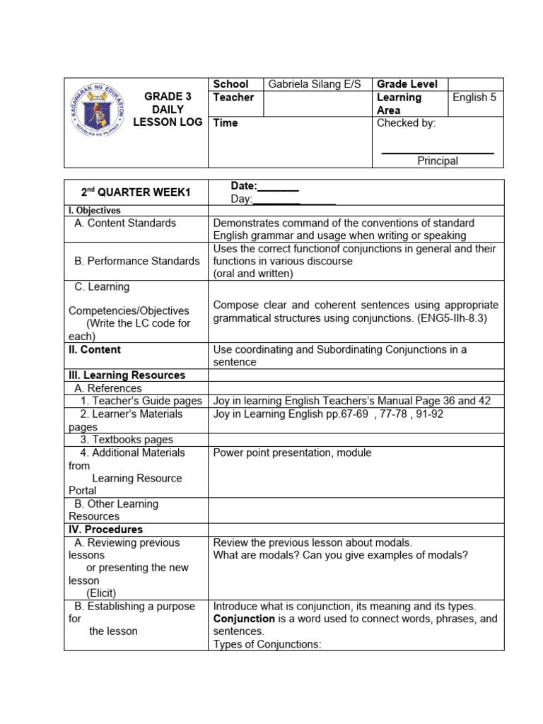 DLL-Conjunctions-2 | PDF | English Language | Learning