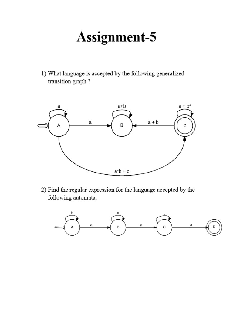 Assignment 5-Theory of Computation | PDF | Regular Expression | Mathematical Logic