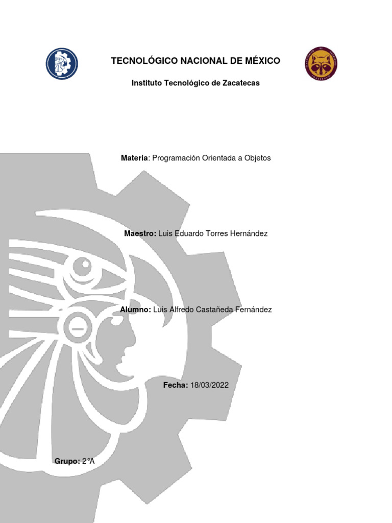 Programación Orientada A Objetos Pdf Objeto Informática Herencia Programación Orientada