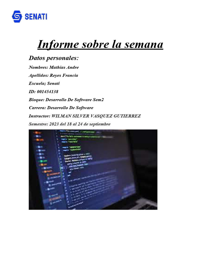 Cuaderno de Informe | PDF