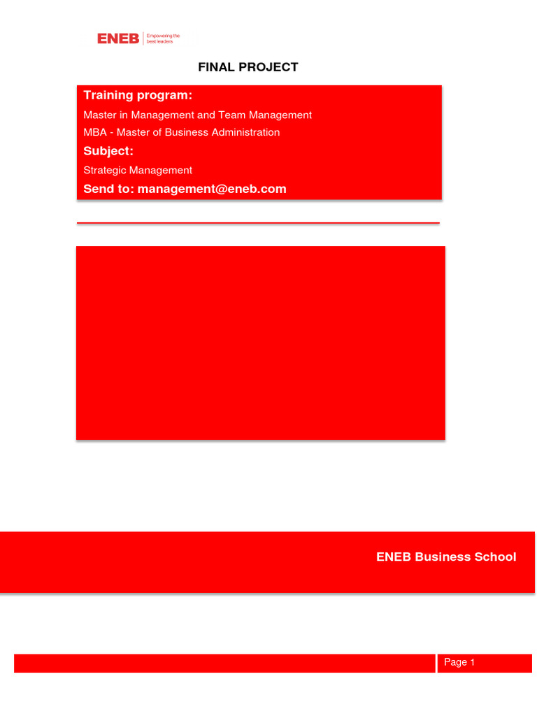 Final Project - Strategic Mangement 28012024 - Strategic Management | PDF | Competitive ...
