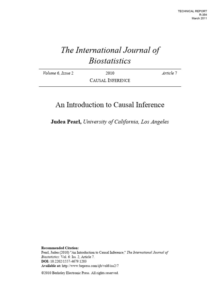 r354 Reprint Corrected | PDF | Causality | Statistics