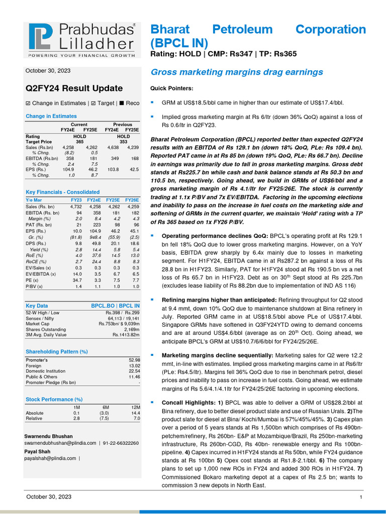 BPCL | PDF | Equity (Finance) | Business