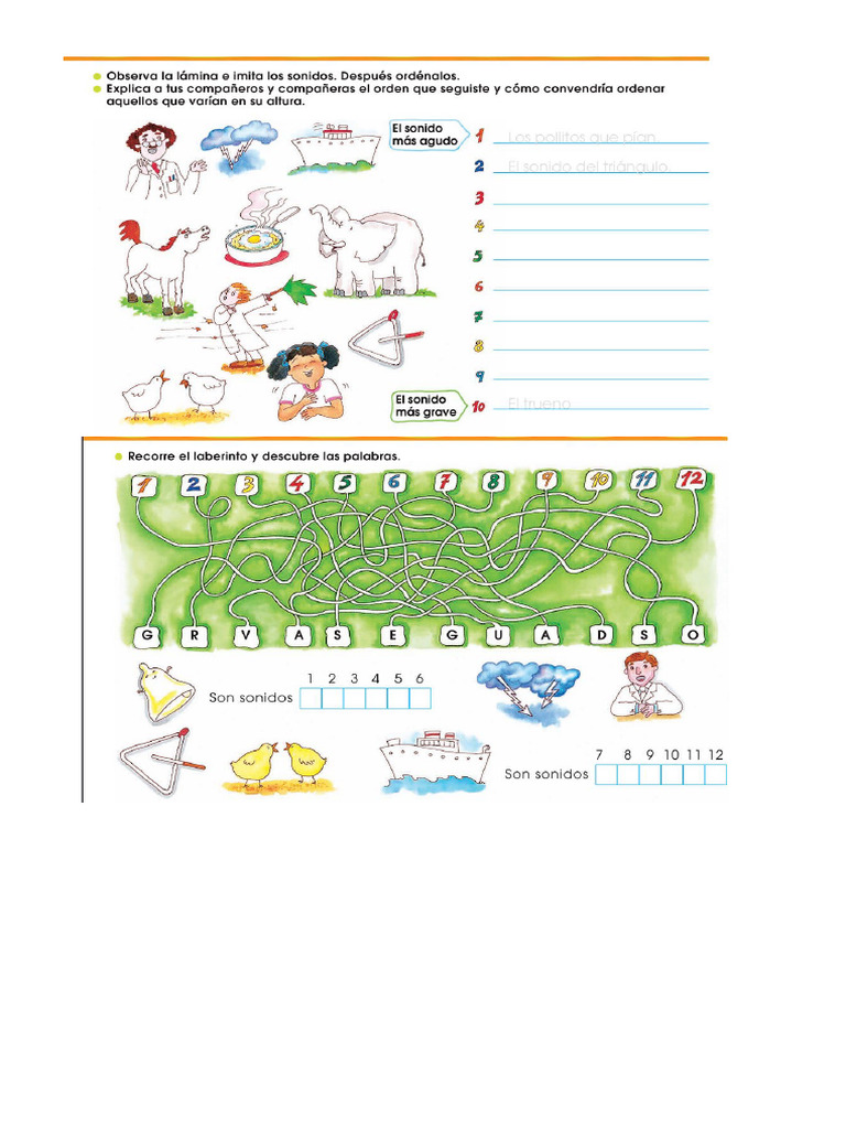 Actividades 1 Grado | PDF