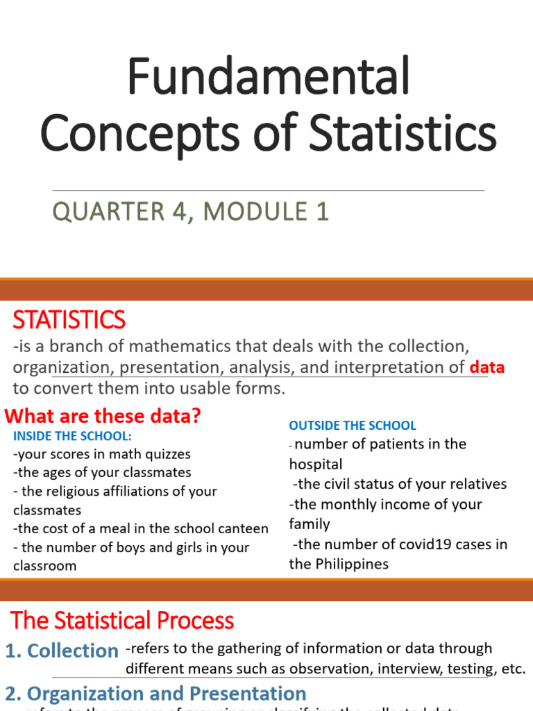 Fundamental-Concepts-of-Statistics | PDF | Statistics | Categorical Variable