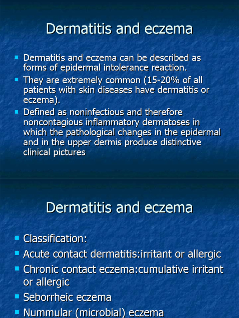 Dematitis and Eczema | PDF | Dermatitis | Allergy