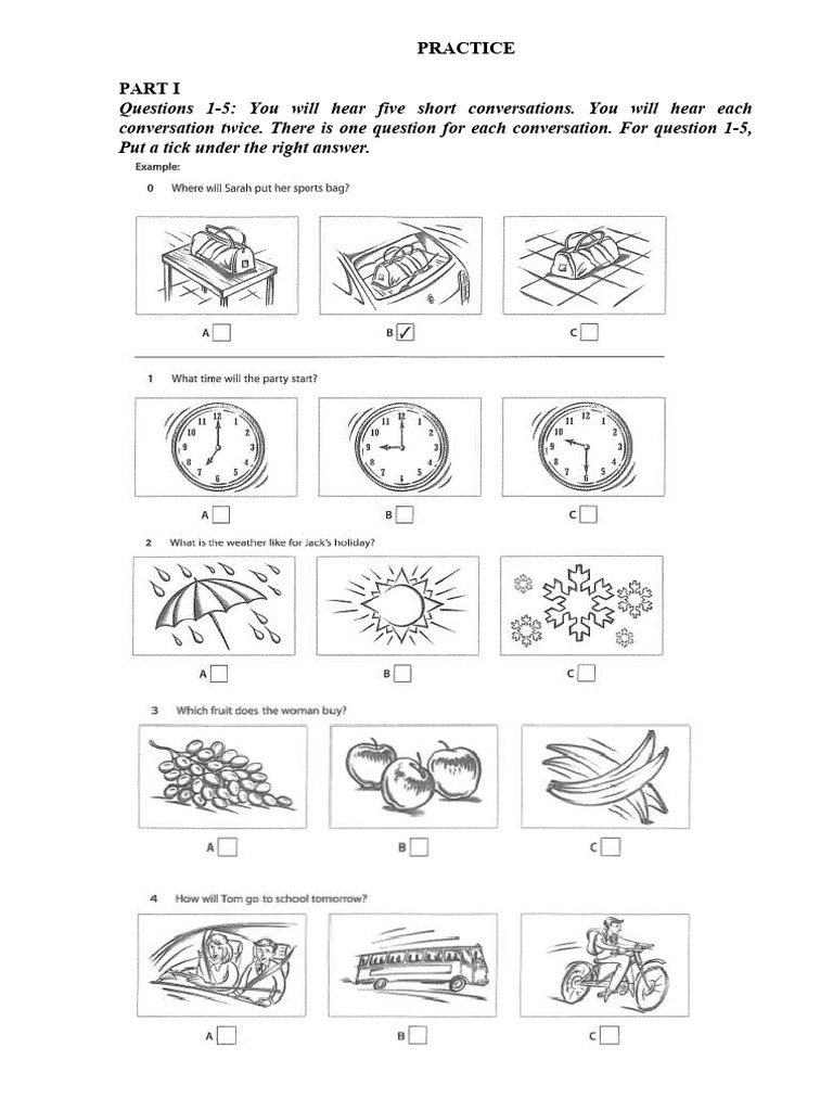 Listening and Reading Practice Test | PDF | Sports & Recreation