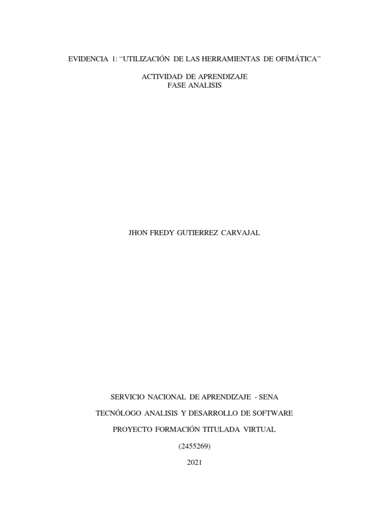 Ga1 220501046 Aa2 Ev01 | PDF | Software | Gestión del tiempo