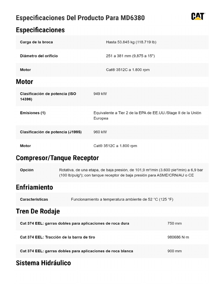 Caterpillar MD6380 | PDF