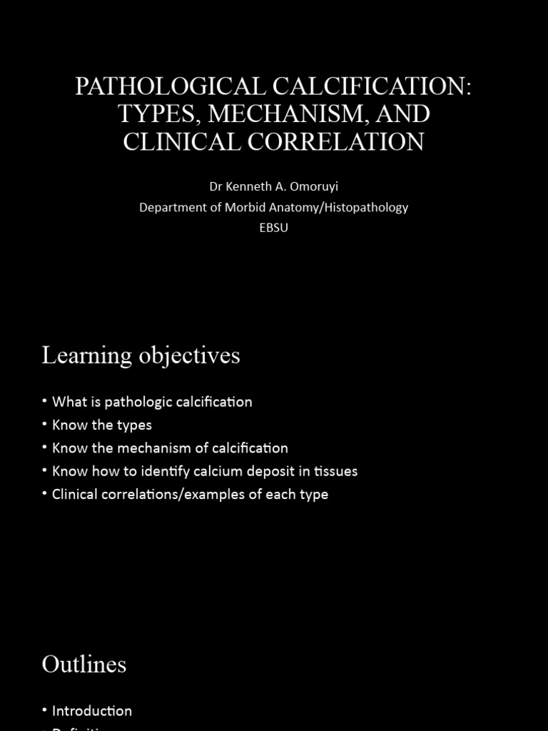 Pathological Calcification | PDF | Medical Specialties | Anatomy