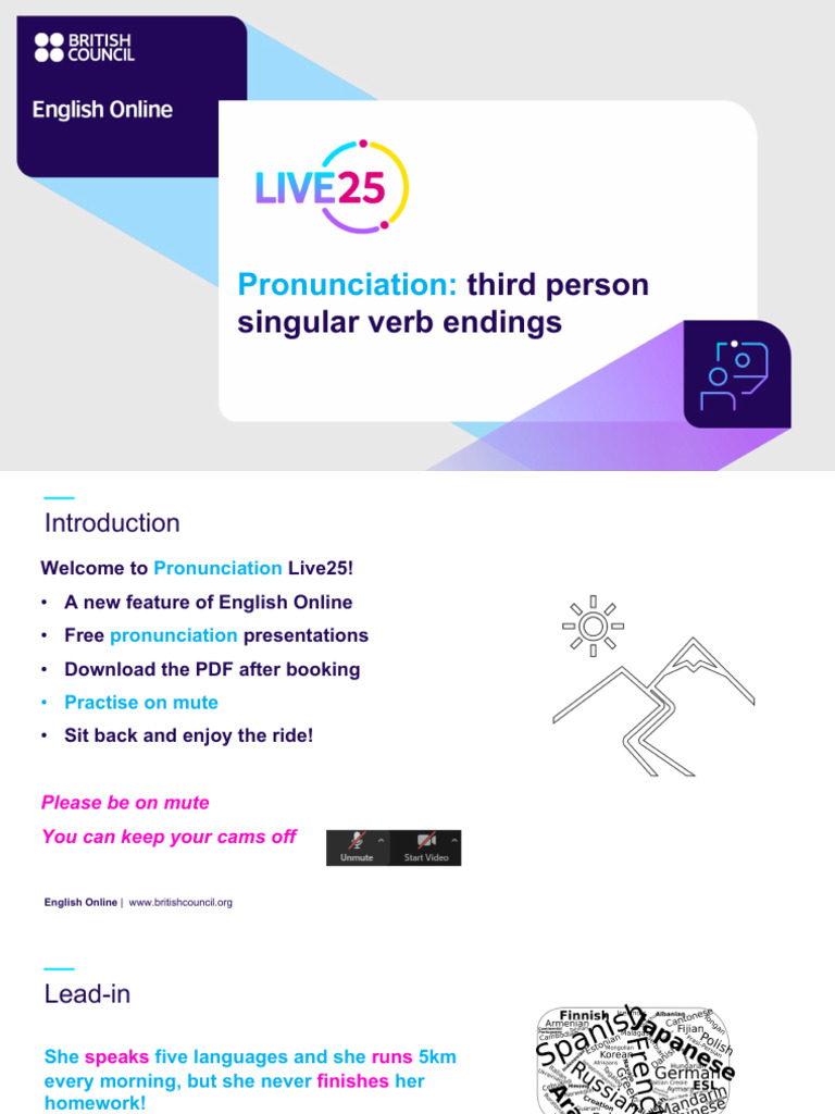 Third Person Singular Verb Endings Guide | PDF | English Language | Word