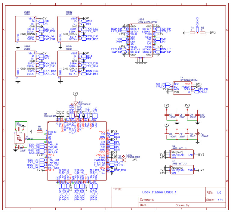 USB3.1 Dock Station Schematic | PDF