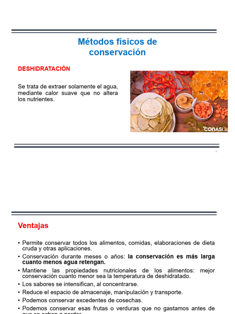 Métodos Conservación Alimentos | PDF | Alimentos | Decapado