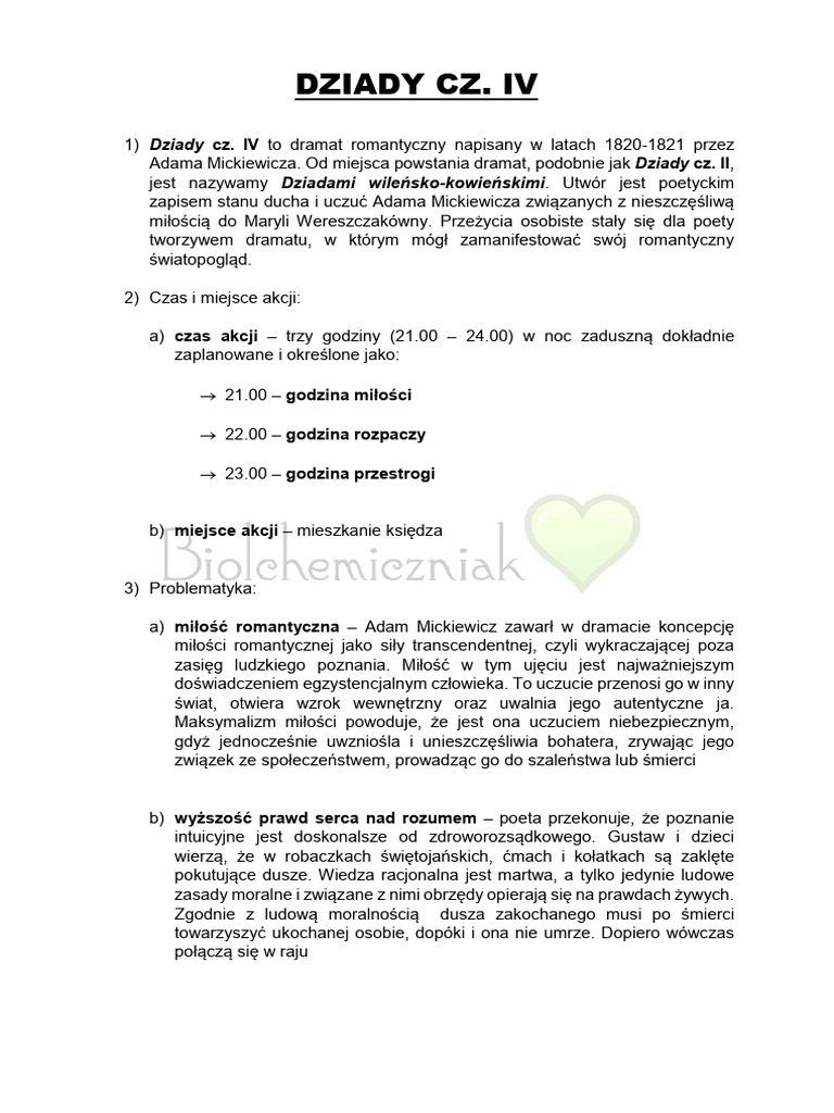 Dziady Cz. IV | PDF