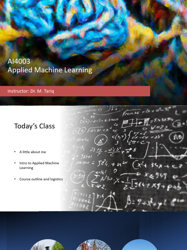 Lecture 01 - Introduction to AML-Jan24 | PDF | Machine Learning | Deep Learning