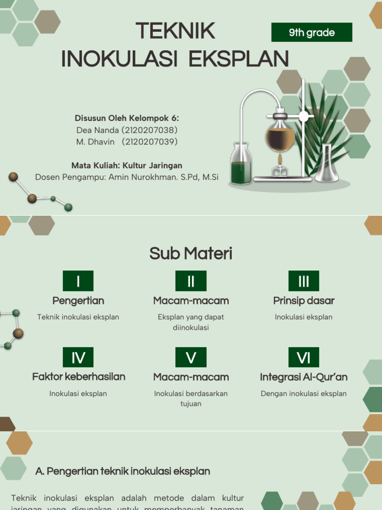 PPT INOKULASI EKSPLAN. K6 | PDF