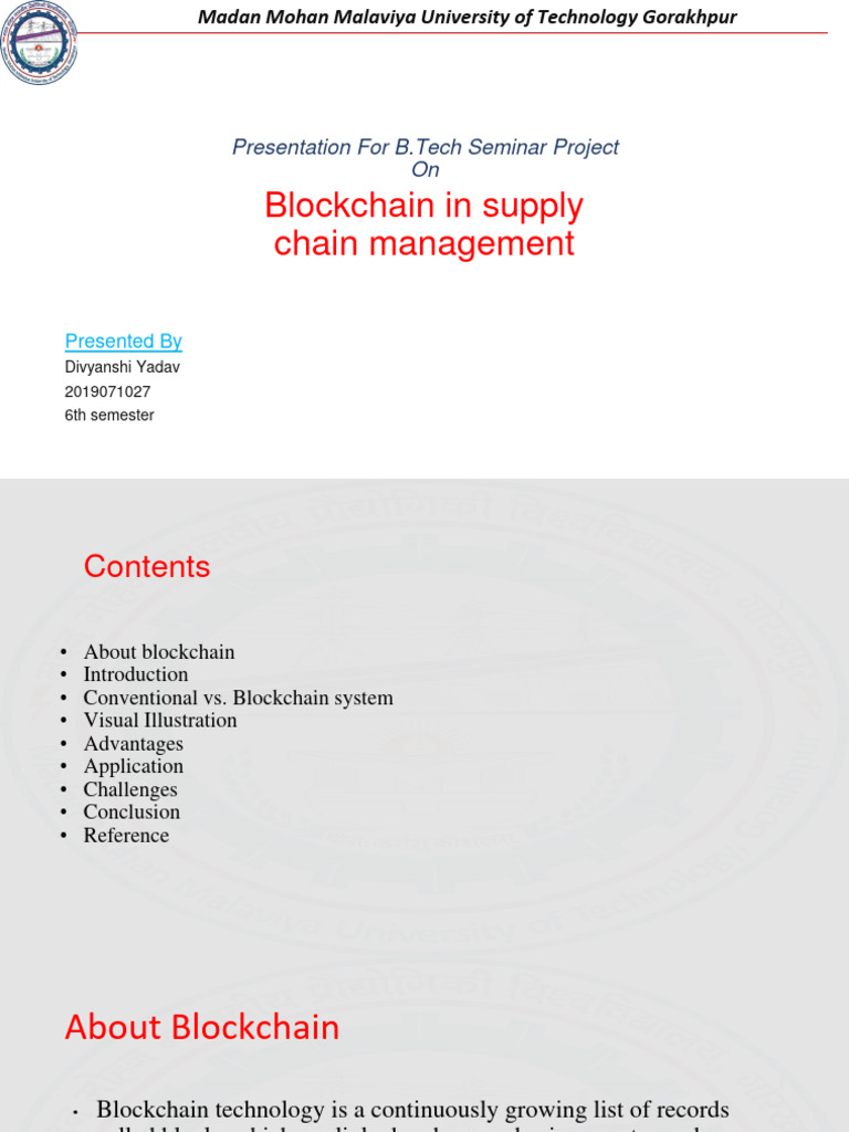 Blockchain in Supply Chain Management | PDF | Supply Chain | Business