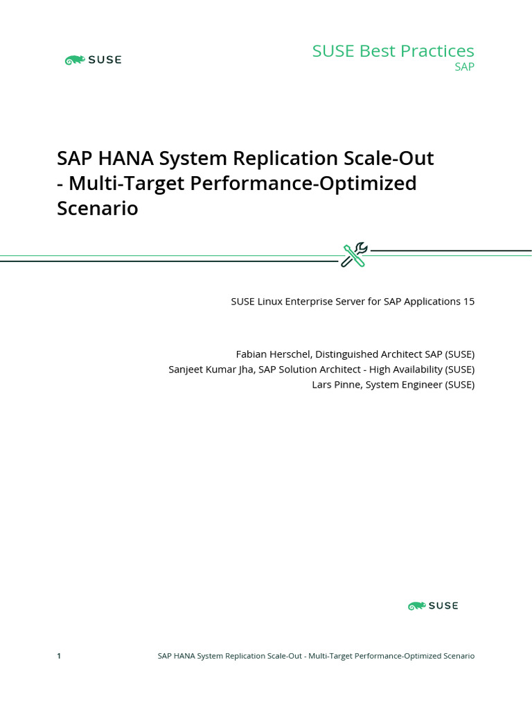 SLES4SAP Hana Scaleout Multitarget Perfopt 15 En | PDF | Computer ...