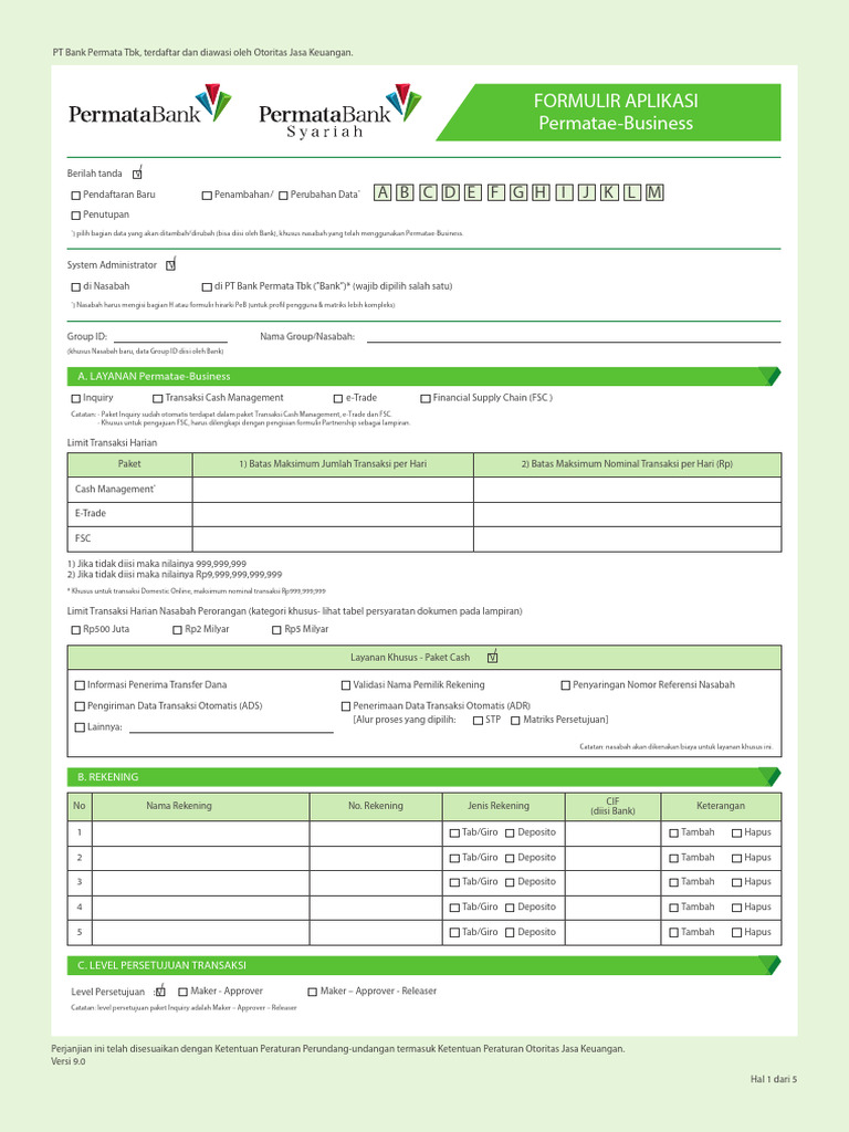 Formulir Aplikasi PeB v9.PDF - Adobe Reader | PDF