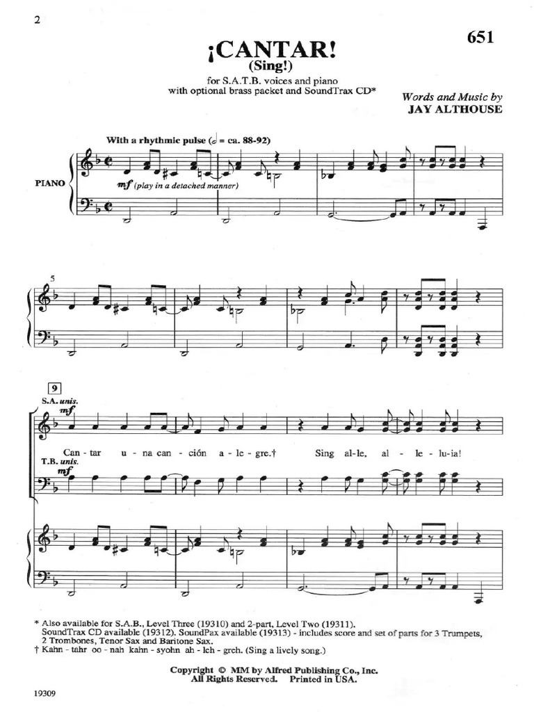 Cantar SING - Jay | PDF