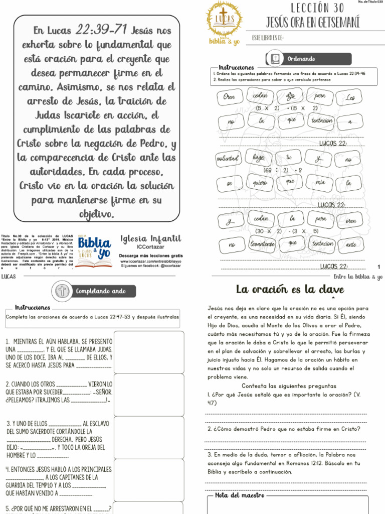 030 Jesús Ora en Getsemaní | PDF | Oración | Jesús
