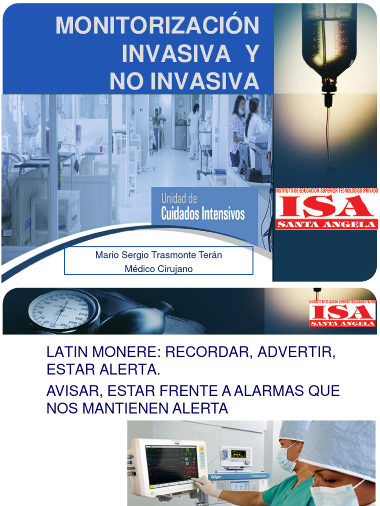 Semana 3 Monitorizacion-Invasiva-Y-No-Invasiva | PDF | Especialidades Medicas | Medicina CLINICA