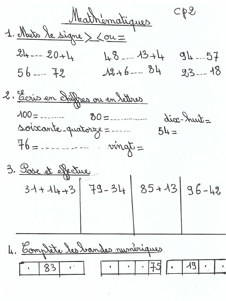 Mathématiques Exercice Du 06 Avril | PDF