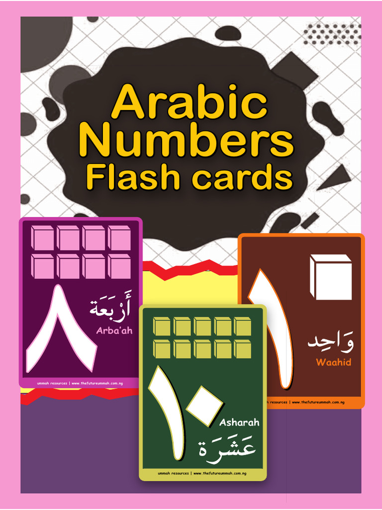 Arabic Flash Cards Numbers | PDF