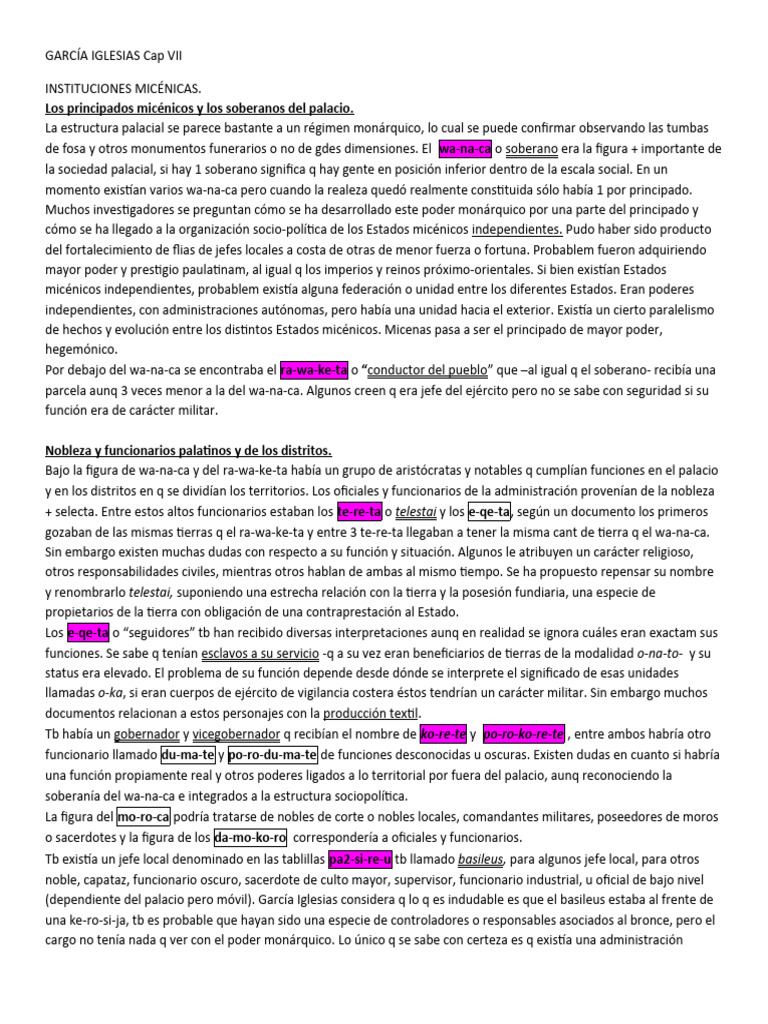 García Iglesias Cap VII y IX | PDF | Grecia micénica | Homero