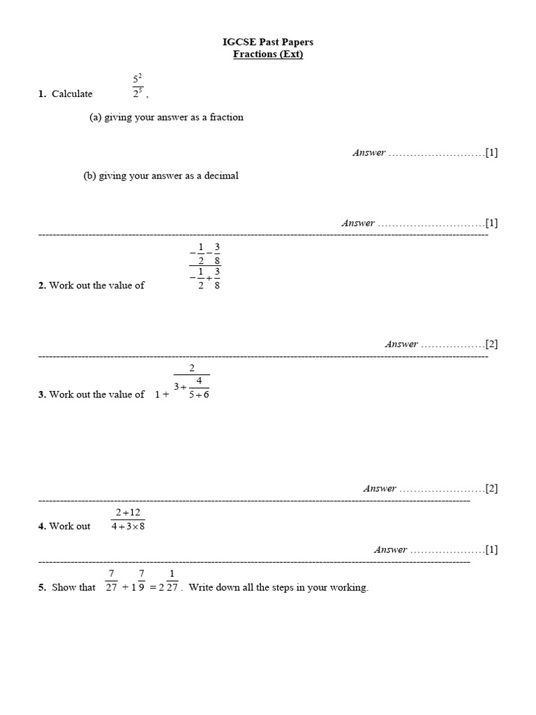 Fractions Ext | PDF | Lexicology | Division (Mathematics)