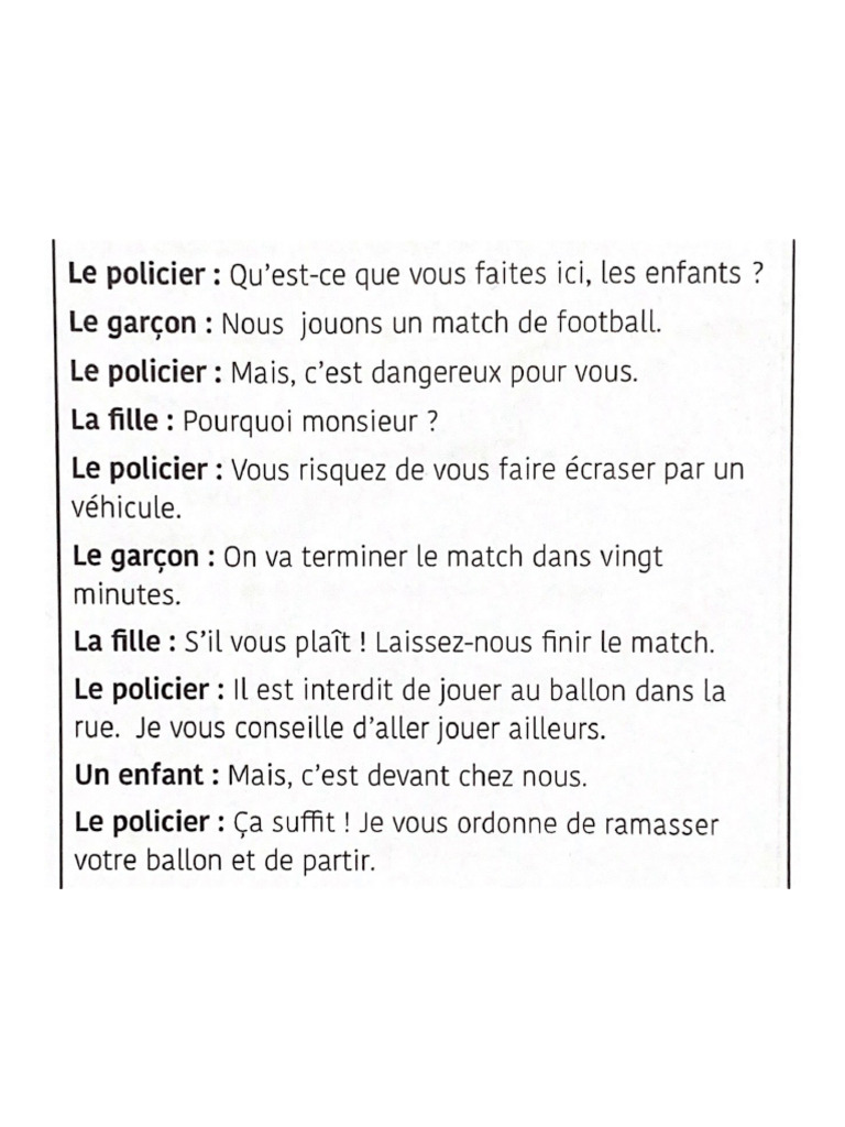 Le Policier Qu'est-Ce Que Vous Faites Ici, Les Enfants | PDF