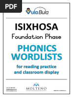 Xhosa Phonics Display Cards FINAL Web - 0 | PDF | Africa | Human ...