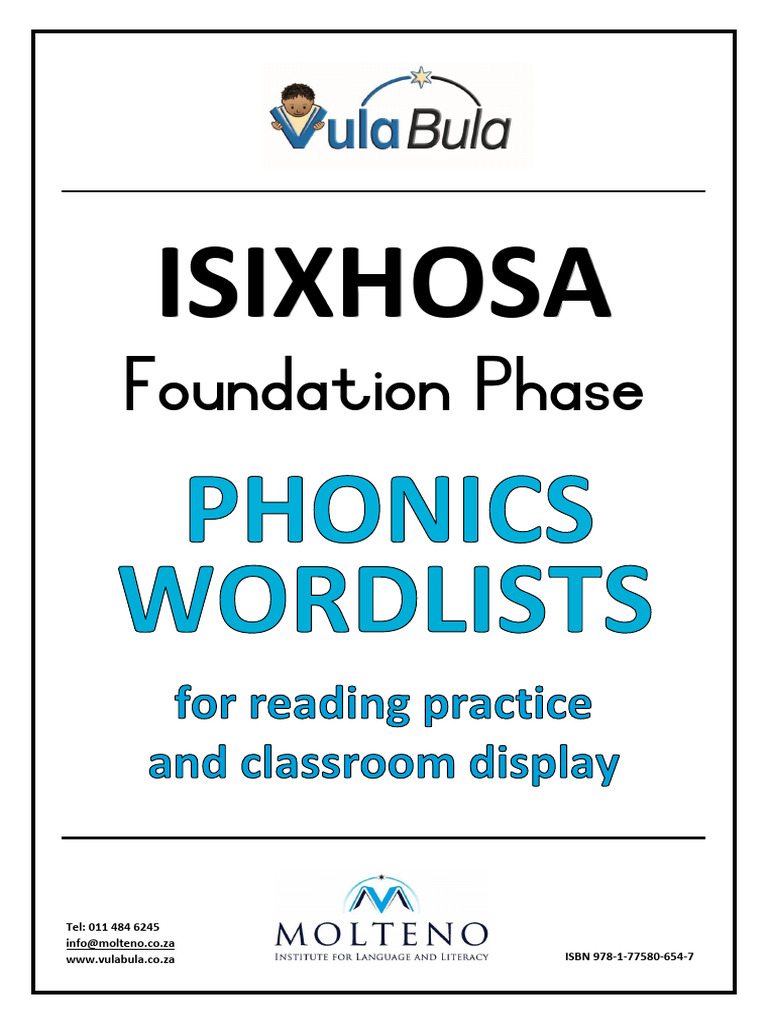ISIXHOSA Phonics Flashcard Words | PDF | Learning | Pedagogy