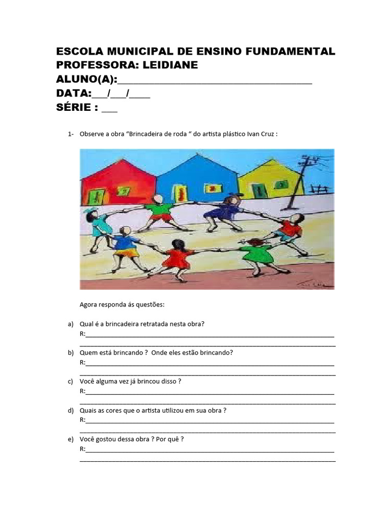 Atividade Da Obra de Ivan Cruz | PDF