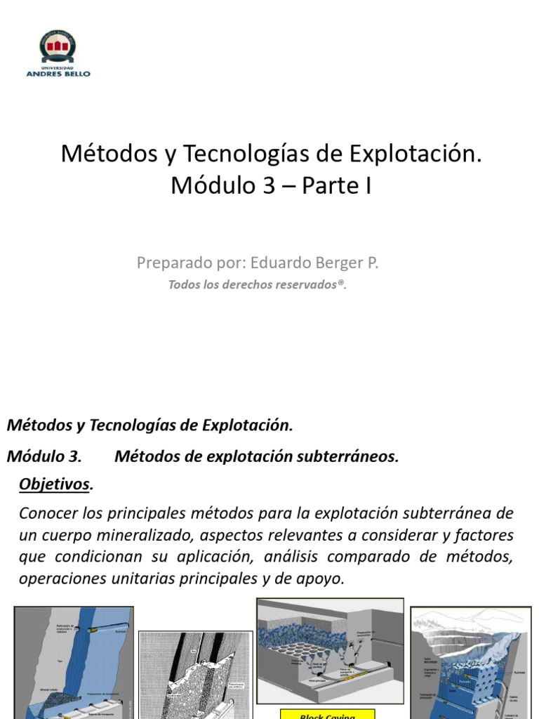 IMIN 303 - Módulo 3 - Parte I | PDF | Minería | Ingeniería