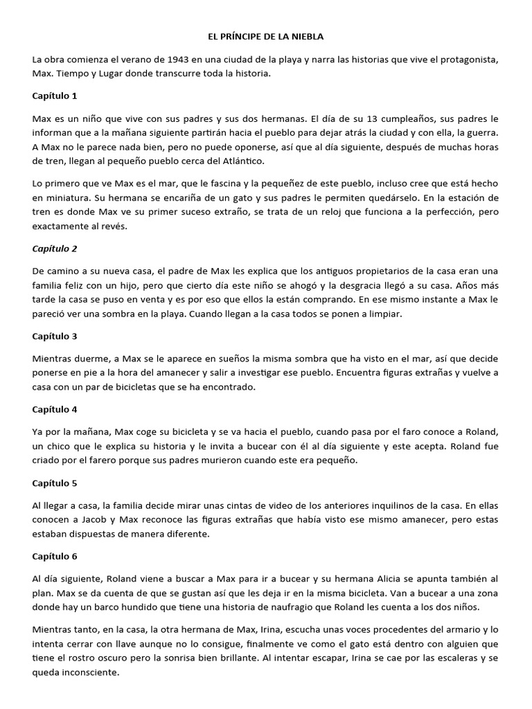 Misterio en la Costa: El Príncipe de la Niebla | PDF | Novela negra ...