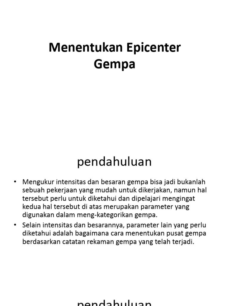 3b. Menentukan Epicenter Gempa | PDF
