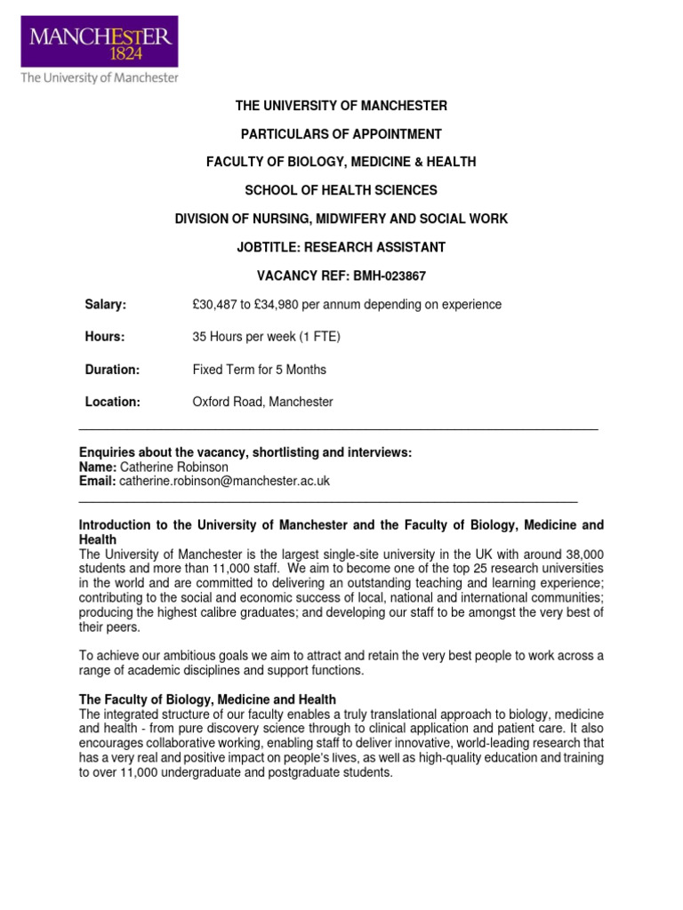 Research Assistant Job Overview | PDF | Data | Qualitative Research