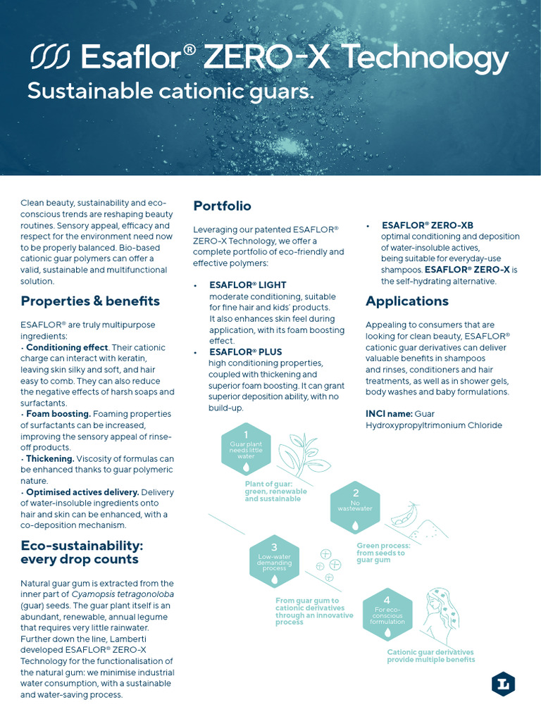 Esaflor ZERO-X Technology | PDF | Surfactant | Shampoo