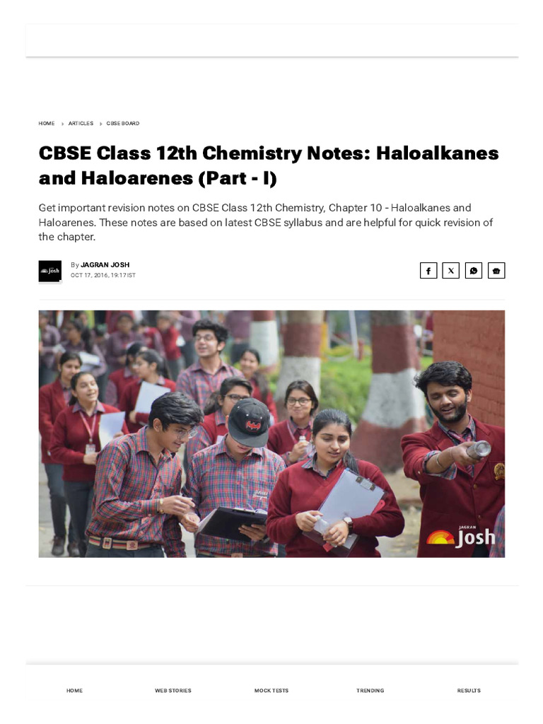 Chemsitry Important Revision Notes for CBSE Class 12 Chapter 10 | PDF ...