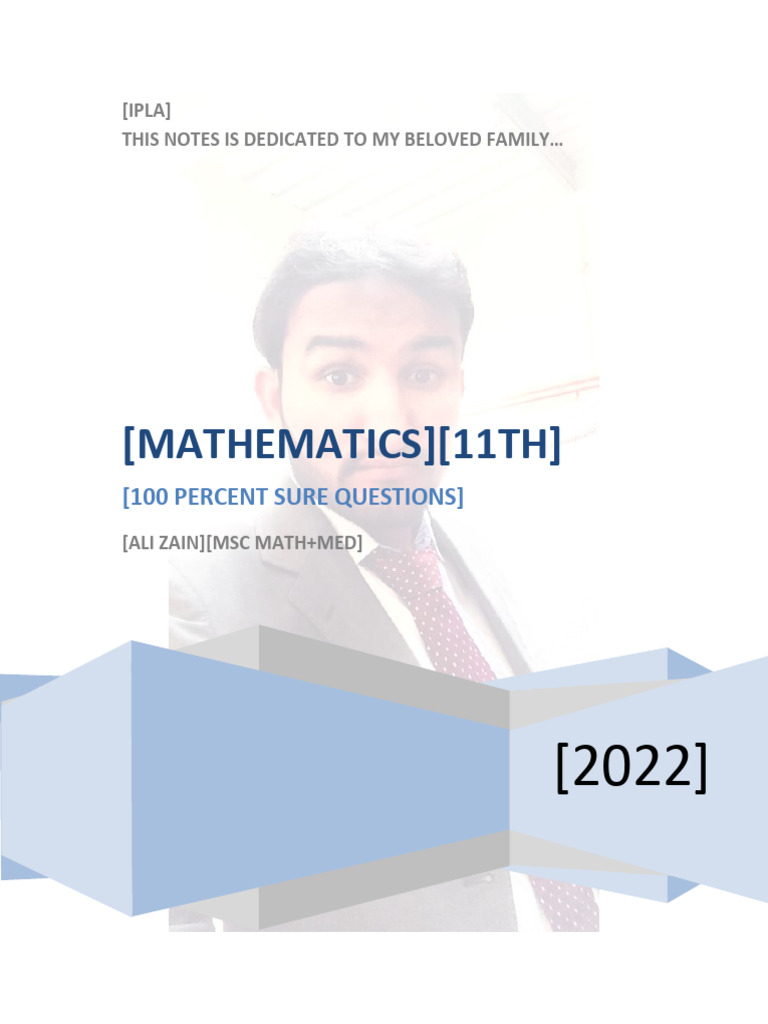 11th MATH 100 Percent Sure Q | PDF | Mathematics