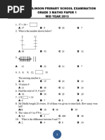 Zimbabwe Primary School ZIMSEC Grade 4 Maths Exam Paper 1 Set 2 | PDF ...
