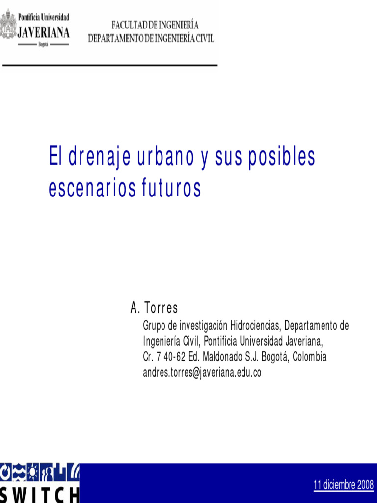 El Drenaje Urbano Escenarios Futuros-A - Torres | PDF | Agua | Ciencias ...