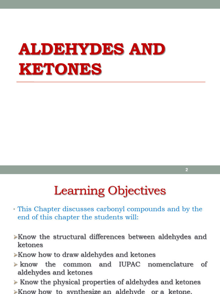 Aldehyde, Ketone and Alcohol | PDF | Ketone | Aldehyde