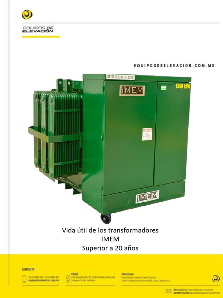 Especificaciones Transformador 1500 KVA | PDF