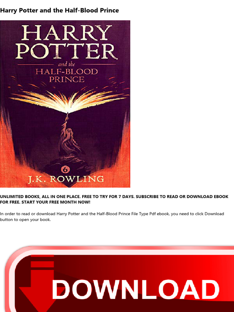 Harry Potter and The Half Blood Prince | PDF