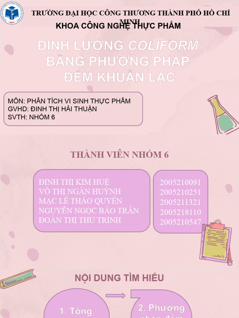COLIFORM - ĐẾM KHUẨN LẠC - Nhóm 6 | PDF
