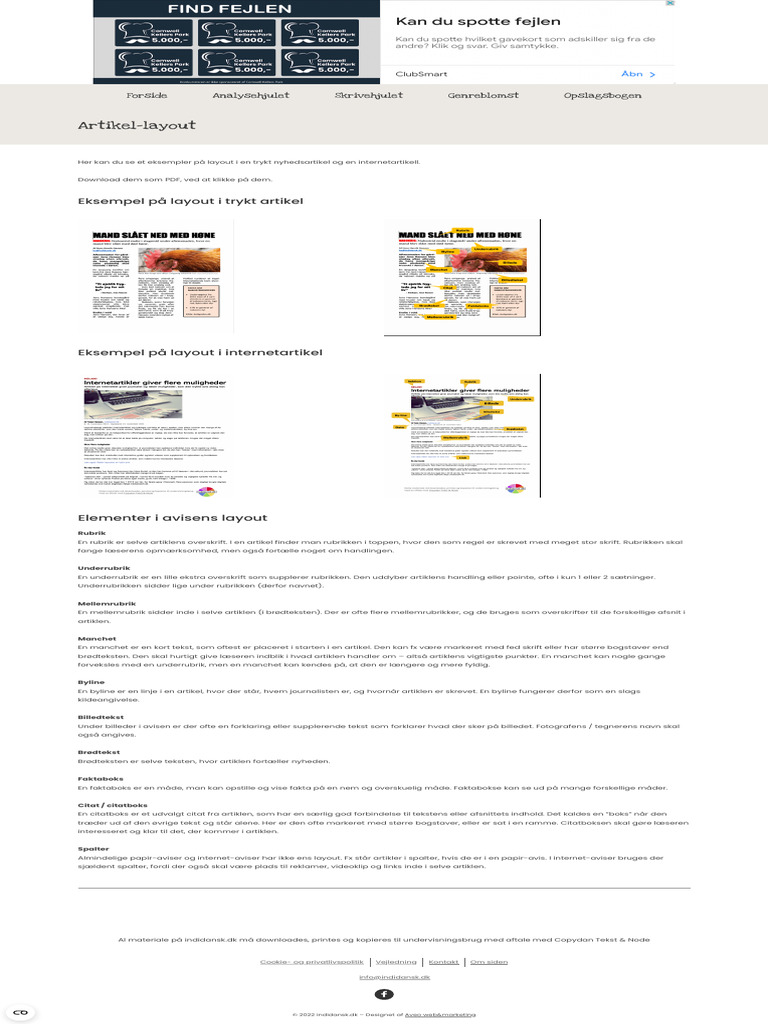 Artikel layout - Indidansk | PDF