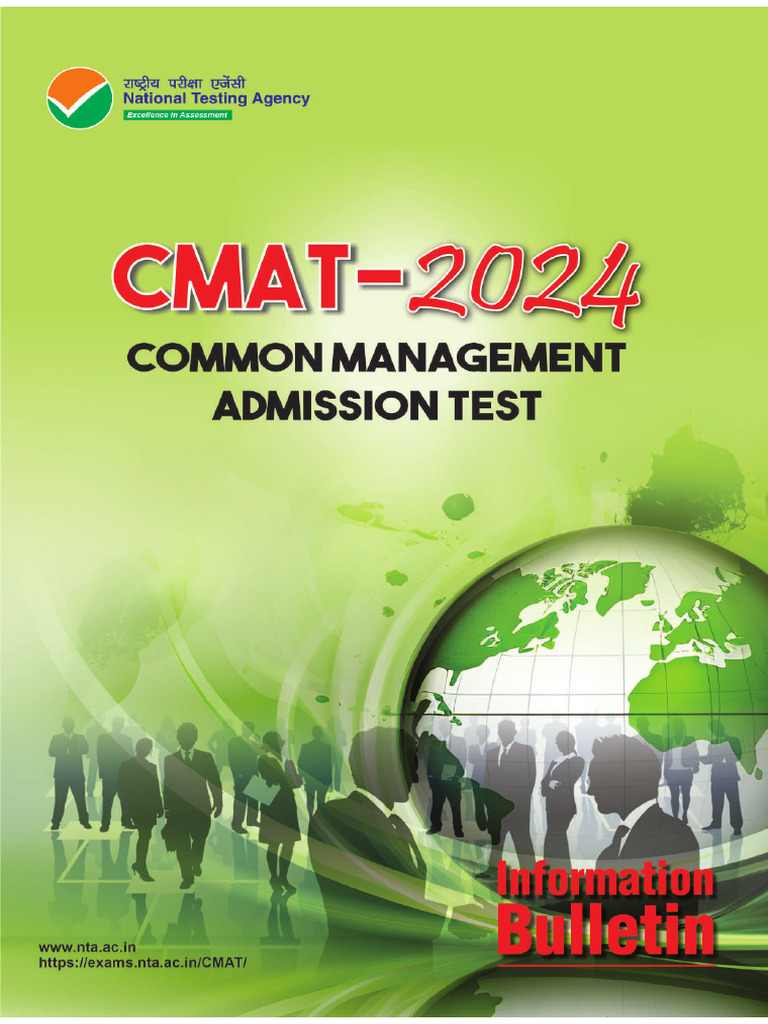 Information Bulletin of CMAT 2024 | PDF | University And College Admission | Disability